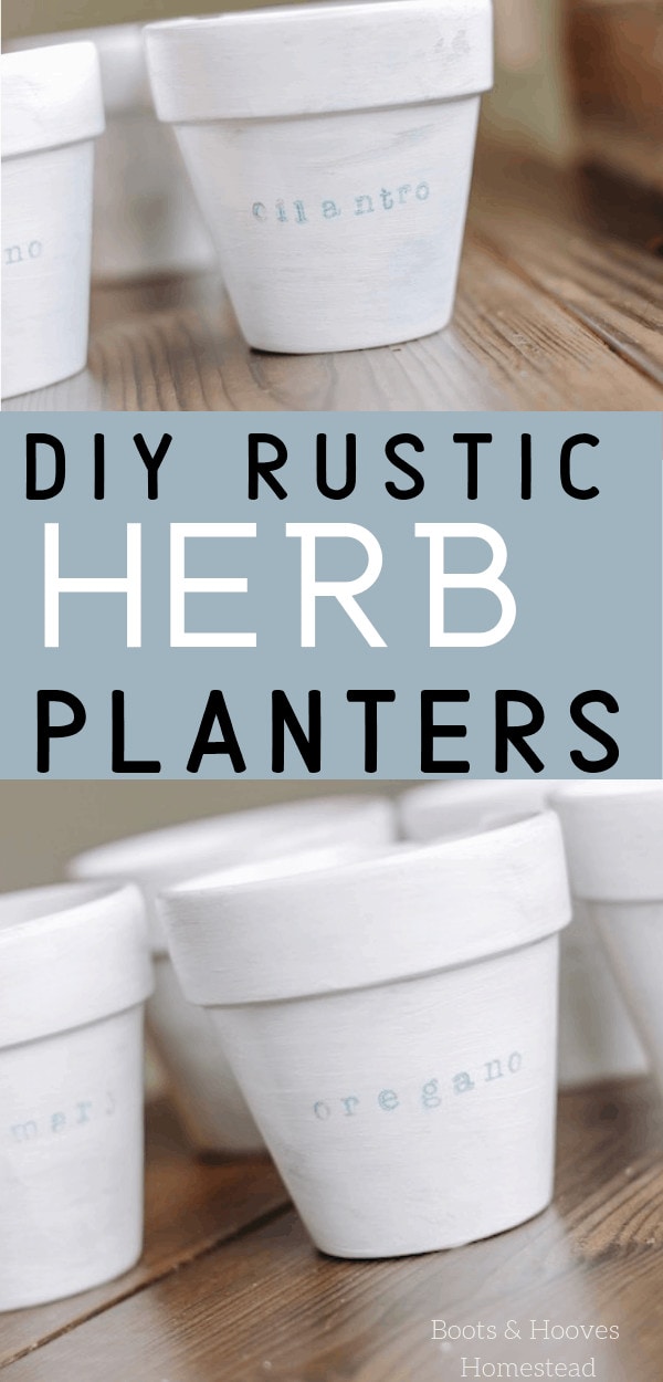 Easy DIY Rustic Herb Planters - Boots & Hooves Homestead