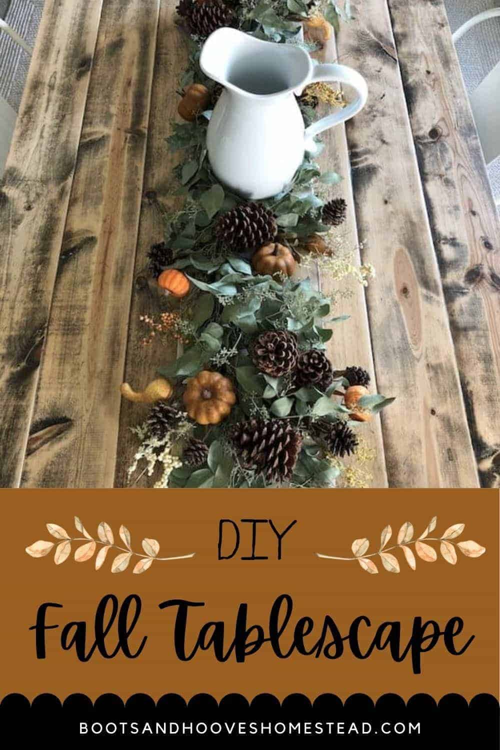 DIY Fall Tablescape - Boots & Hooves Homestead