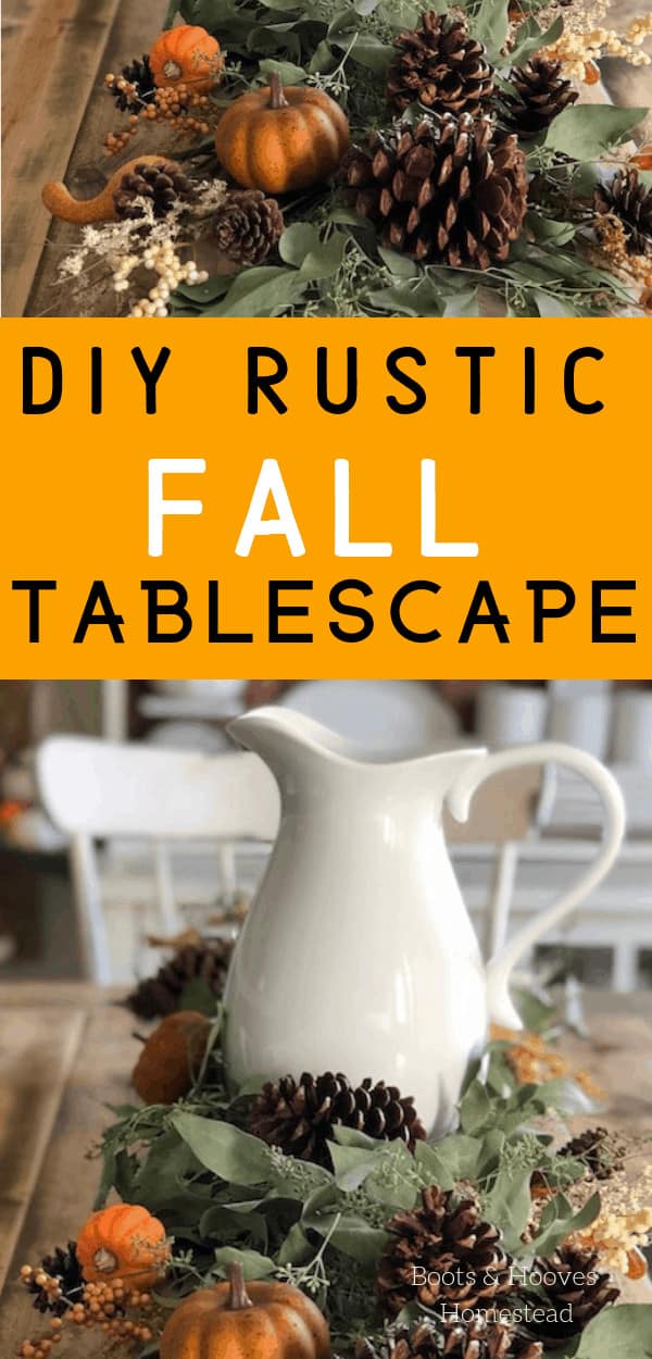DIY Fall Tablescape - Boots & Hooves Homestead