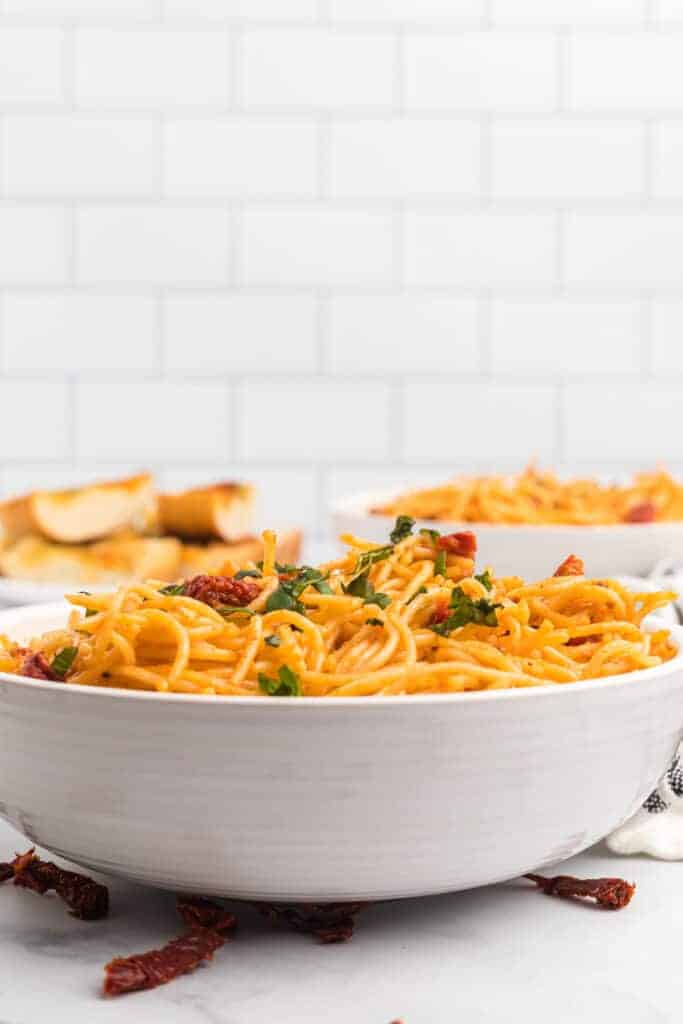 Creamy Sun-Dried Tomato Pasta - Boots & Hooves Homestead