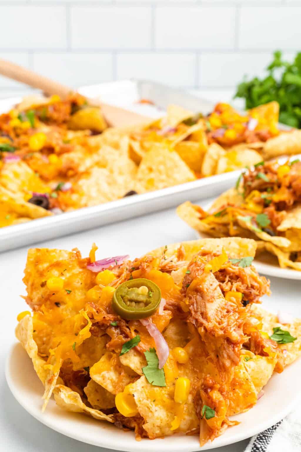 BBQ Chicken Nachos - Boots & Hooves Homestead