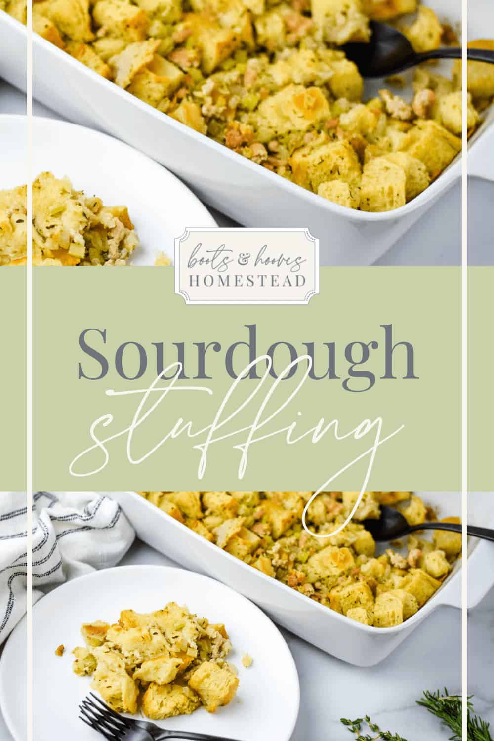 Sourdough Stuffing with Sausage - Boots & Hooves Homestead