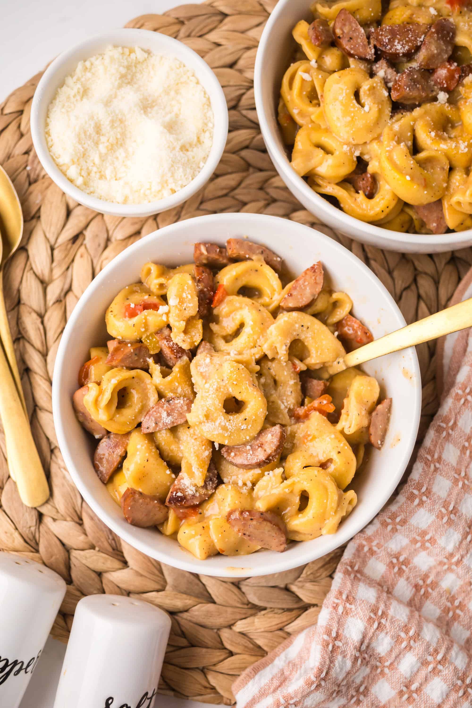 Creamy Cajun Tortellini (easy + one pot recipe) - Boots & Hooves Homestead