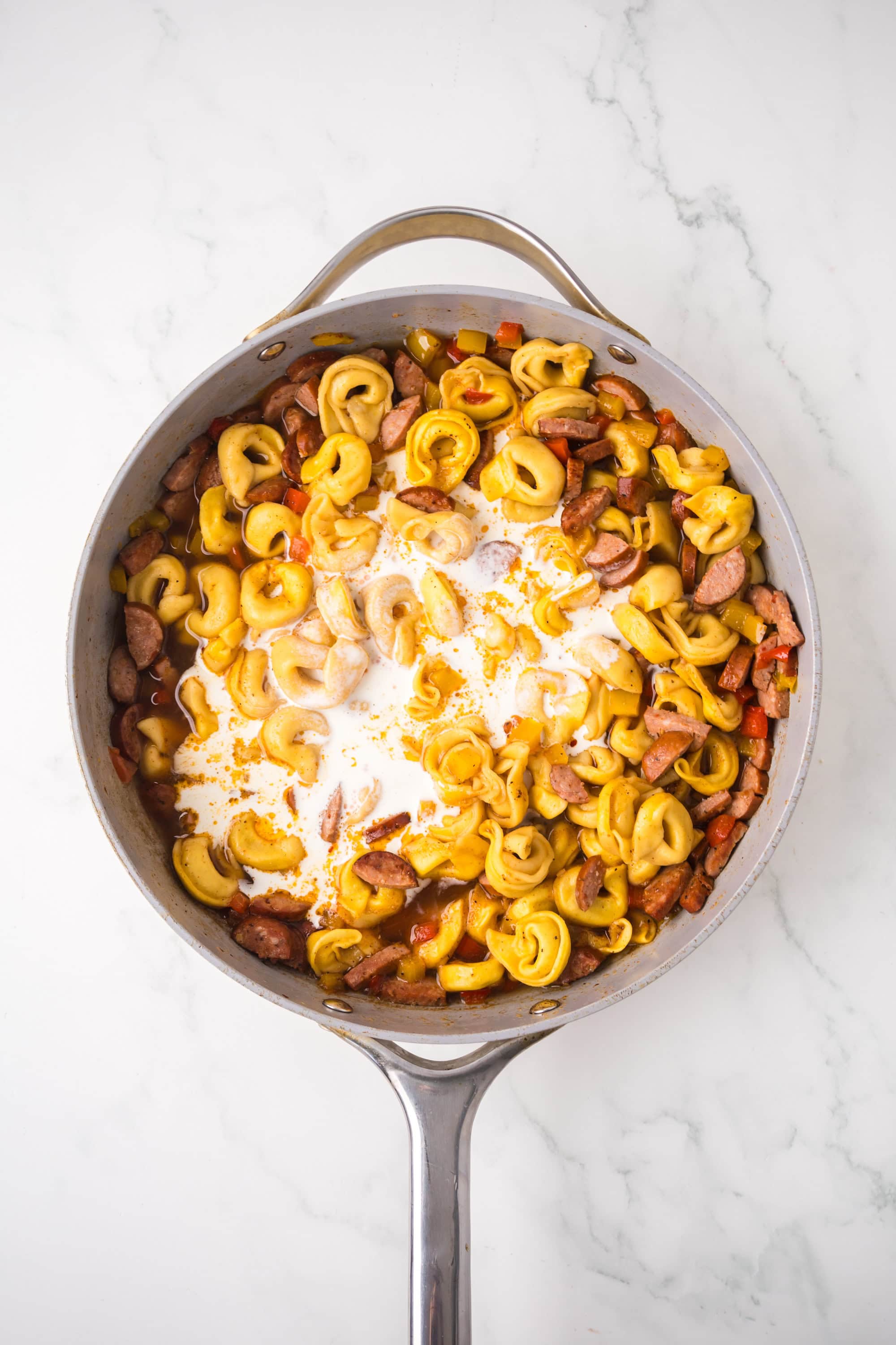Creamy Cajun Tortellini (easy + one pot recipe) - Boots & Hooves Homestead